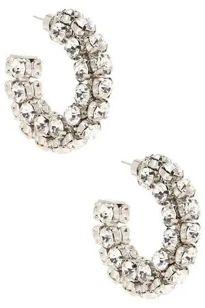 AREA Crystal Hoop Earrings