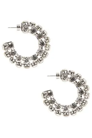 AREA Crystal Hoop Earrings