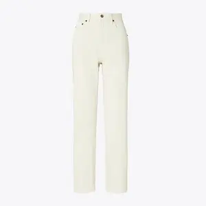 Tory Burch Slim Jean - Soft Oatmeal Cone Heavy Natural Denim