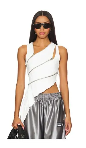BY.DYLN Addison Asymmetrical Zip Detail Top