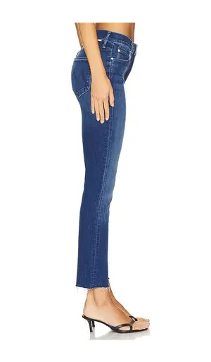 MOTHER The Mid Rise Dazzler Ankle Fray Jeans
