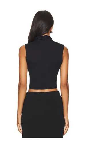 Susana Monaco Square Wire Sleeveless Top - Black