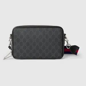 Gucci Gg Supreme Small Shoulder Bag - Black