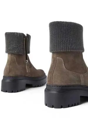 Brunello Cucinelli Monili-trim Ankle Boots