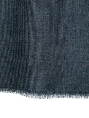 D4.0 Fringed Scarf - Blue