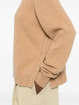Fendi Logo-embroidered Sweater - Brown