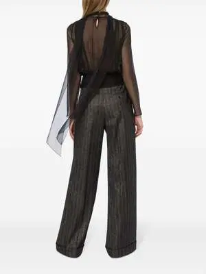 Alberta Ferretti Pinstriped Palazzo Pants
