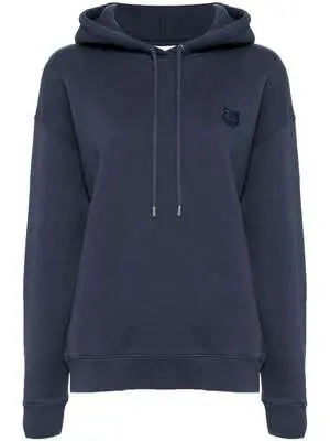 Maison Kitsuné Signature Fox Motif Hoodie - Blue