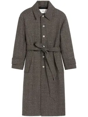 Ami Belted Single-breasted Coat