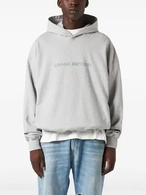 1989 STUDIO Distressed-print Cotton Hoodie