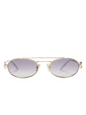 Miu Miu Oval-frame Sunglasses - Gold