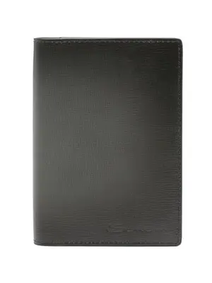 Santoni Logo-debossed Wallet - Grey