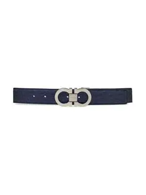 FERRAGAMO Adjustable Gancini-buckle Belt - Blue