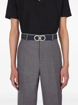 FERRAGAMO Adjustable Gancini-buckle Belt - Blue