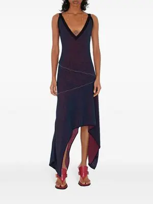 Burberry Sequin Embellished Silk Dress - Blue