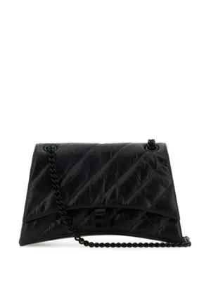Balenciaga Crush Shoulder Bag - Black