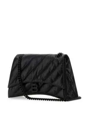 Balenciaga Crush Shoulder Bag - Black