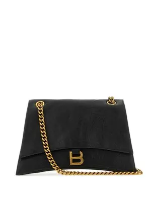 Balenciaga Crush Shoulder Bag - Black