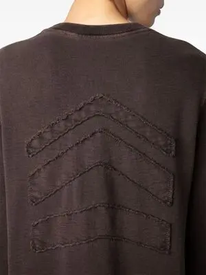 Zadig&Voltaire Chevron-embroidered Organic-cotton Sweatshirt