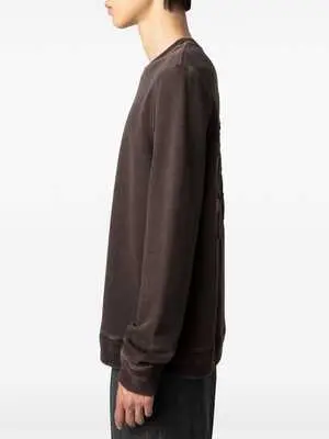 Zadig&Voltaire Chevron-embroidered Organic-cotton Sweatshirt