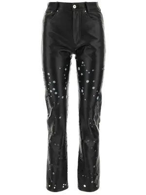 DURAZZI MILANO Laser-cut Leather Trousers
