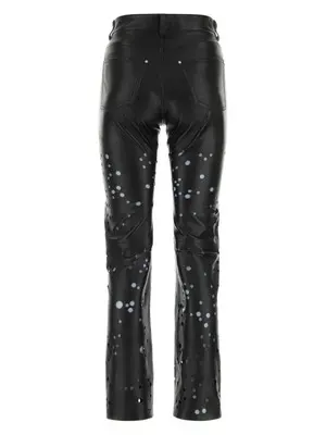 DURAZZI MILANO Laser-cut Leather Trousers