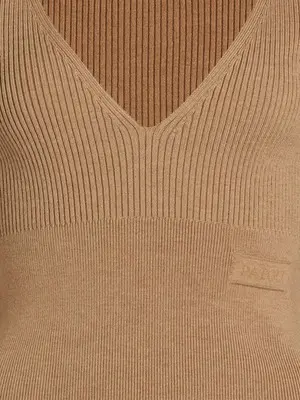 PATOU V-neck Ribbed Sweater
