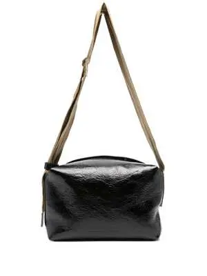 UMA WANG Debossed Logo Shoulder Bag - Black