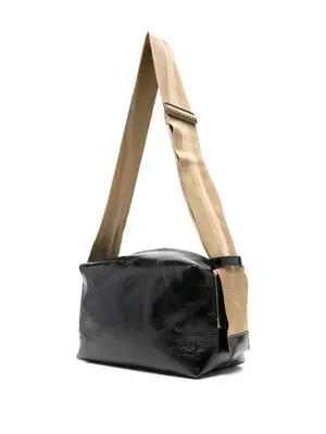 UMA WANG Debossed Logo Shoulder Bag - Black