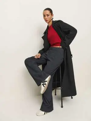 REFORMATION Matteo Trench Coat - Black