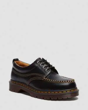 Dr. Martens Lowell Leather Moc Toe Shoes - Black