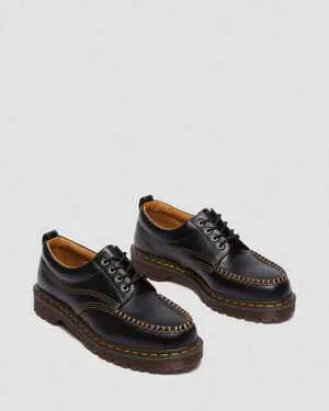Dr. Martens Lowell Leather Moc Toe Shoes - Black