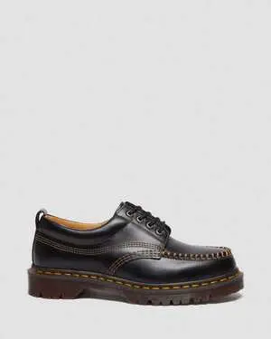 Dr. Martens Lowell Leather Moc Toe Shoes - Black