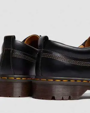 Dr. Martens Lowell Leather Moc Toe Shoes - Black