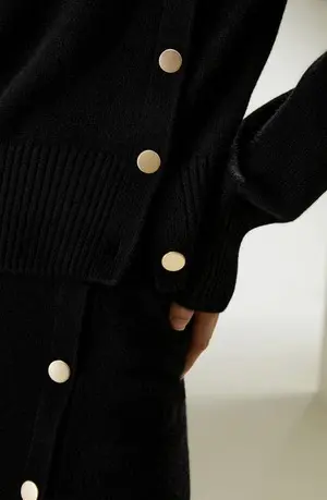 Lilysilk Cashmere Sweater With Side Buttons