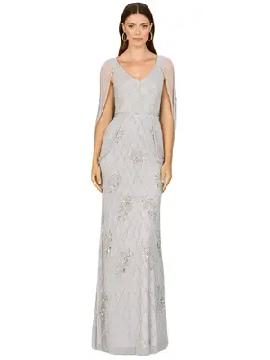 Draped Cape Sleeve Dresses