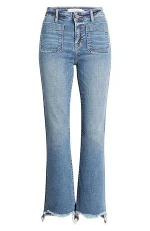 HIDDEN JEANS High-rise Cropped Flare Jeans