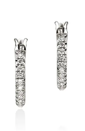 John Hardy Jh Essentials Pavé Diamond Hoop Earrings In Sterling - Silver/diamond