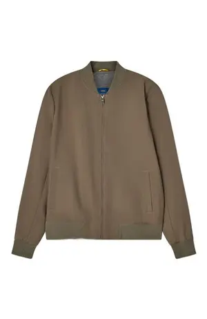 Robert Talbott Jackson Baseball Jacket - Taupe