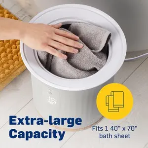LIVE FINE Small Bucket Style Towel Warmer - Grey