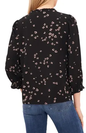 CECE DUPRAZ Floral Ruffle Top
