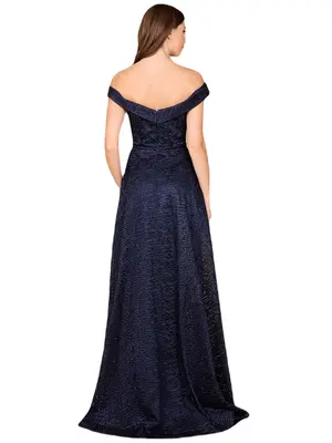 LARA NEW YORK Off-the-shoulder Ballgown - Navy