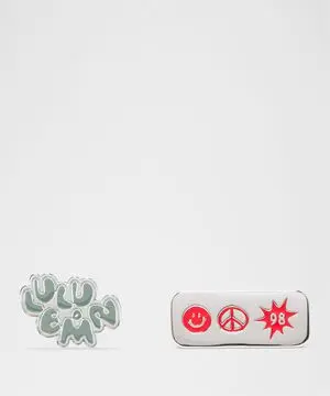 Lululemon Collectible Pins - Crater Blue/lululemon Red