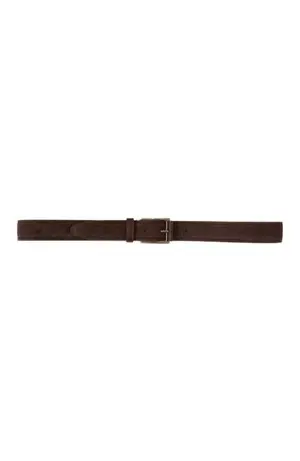 Robert Talbott Lewis Suede Belt - Coffee