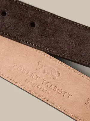 Robert Talbott Lewis Suede Belt - Coffee