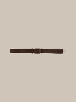 Robert Talbott Lewis Suede Belt - Coffee