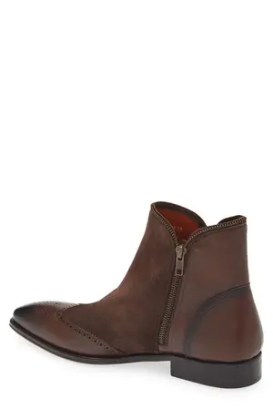 Mezlan Camilleri Wingtip Ankle Boots - Brown