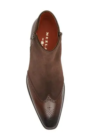 Mezlan Camilleri Wingtip Ankle Boots - Brown