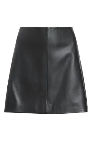 ALLSAINTS Renai Leather Miniskirt - Black