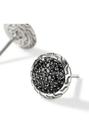 John Hardy Essentials Stud Earrings - Silver/black